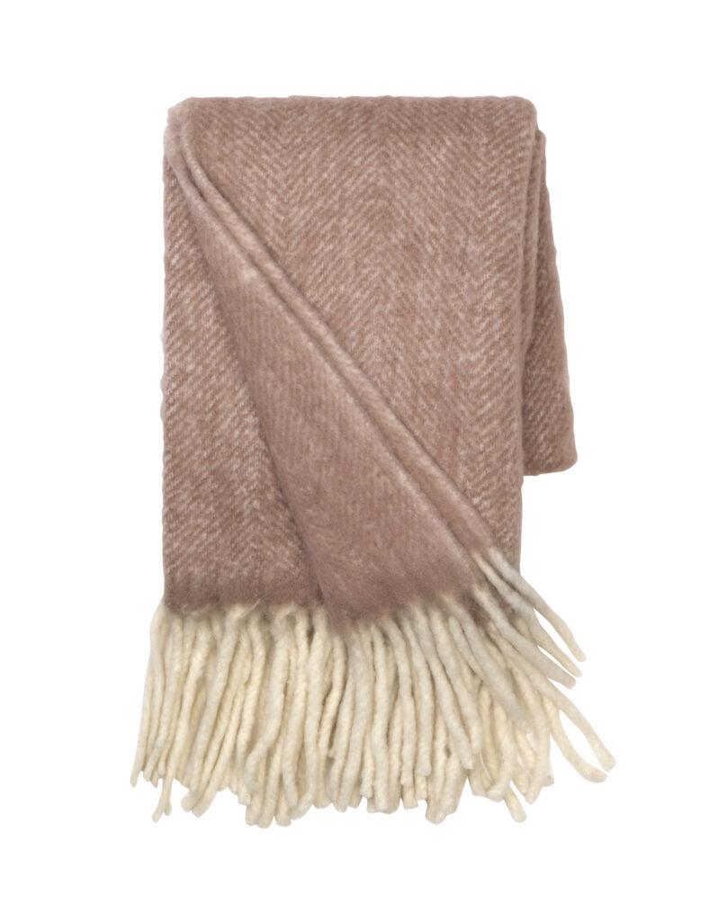 Mohair plaid, powder- Cozy Living - Boliglover.dk